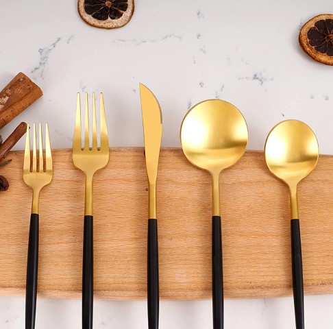 Super Cook Flatware Gold Silverware Set – Oasis Store